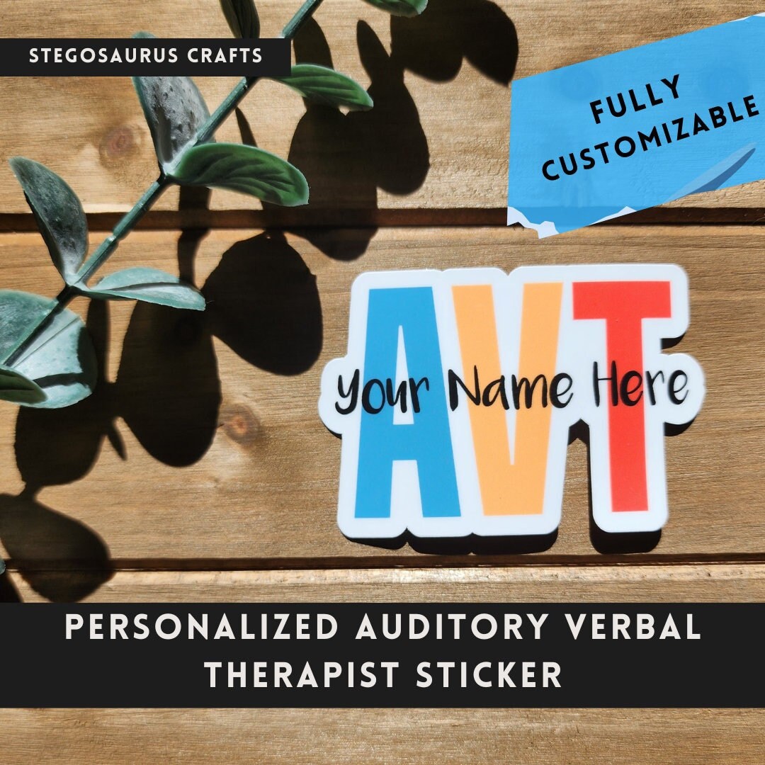 Personalized Auditory Verbal Therapist Sheet of Stickers Includes Your ...