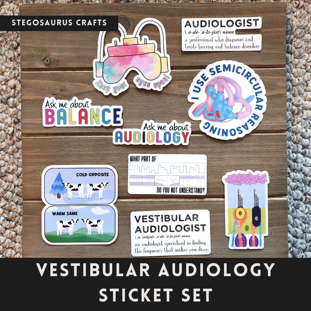 Vestibular Audiology Sticker Set Ask Me About Balance/audiology ...