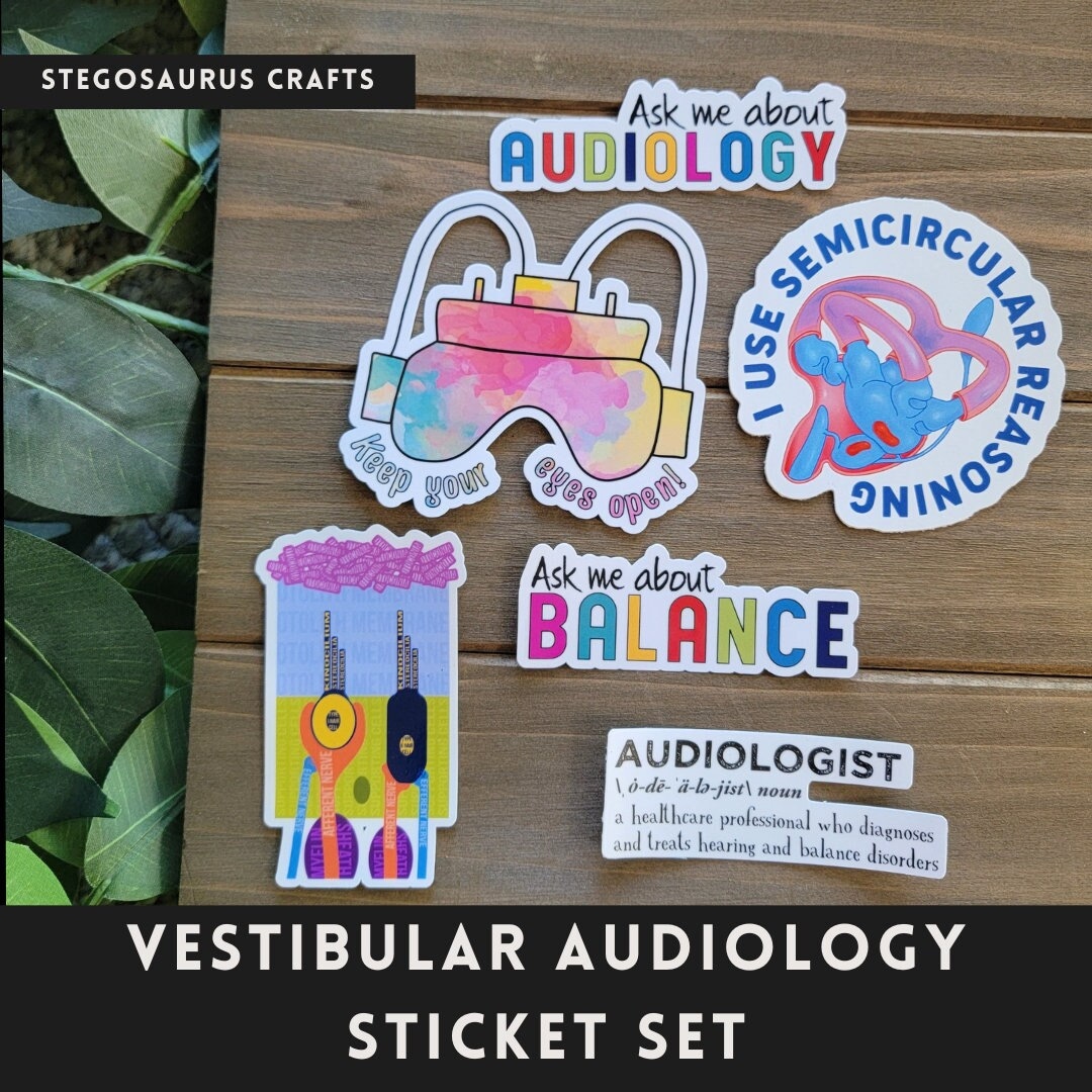 Vestibular Audiology Sticker Set Ask Me About - Etsy