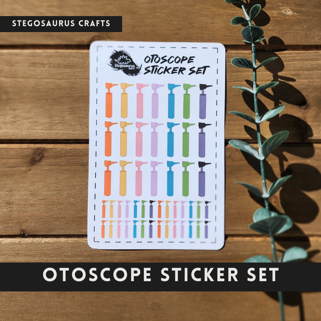 Otoscope Sticker Sheet Set Sticker for Audiologists, ENT, and All Ear ...