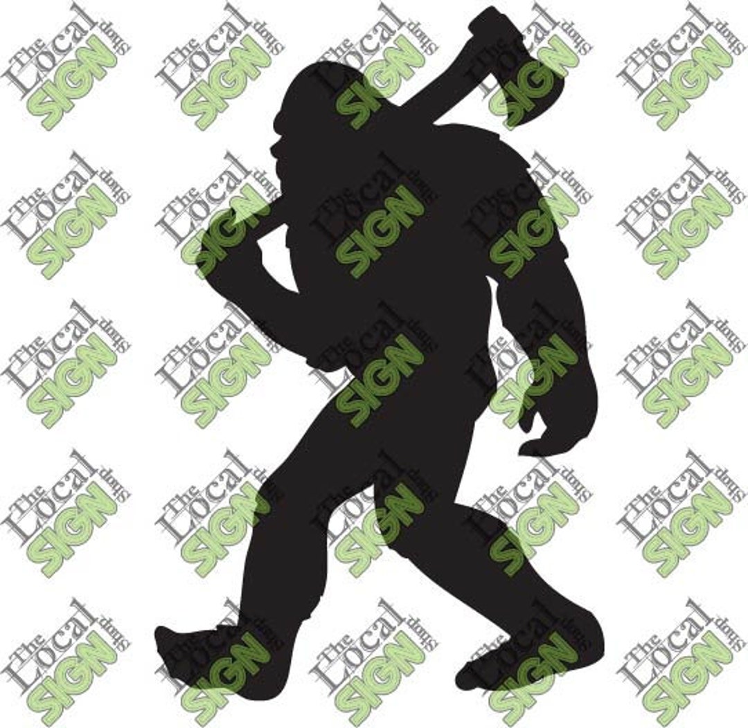 Vector - Sasquatch With Axe, Bigfoot - Digital Download - Etsy