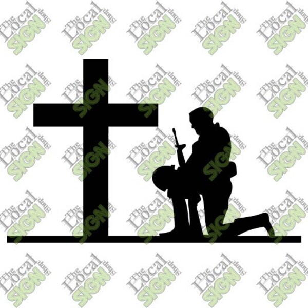 Soldier Kneeling Svg - Etsy