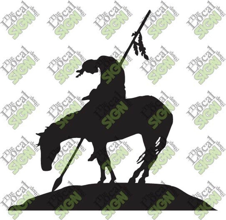 Vector - End of the Trail - Indian on Horse - Digital Download - Etsy