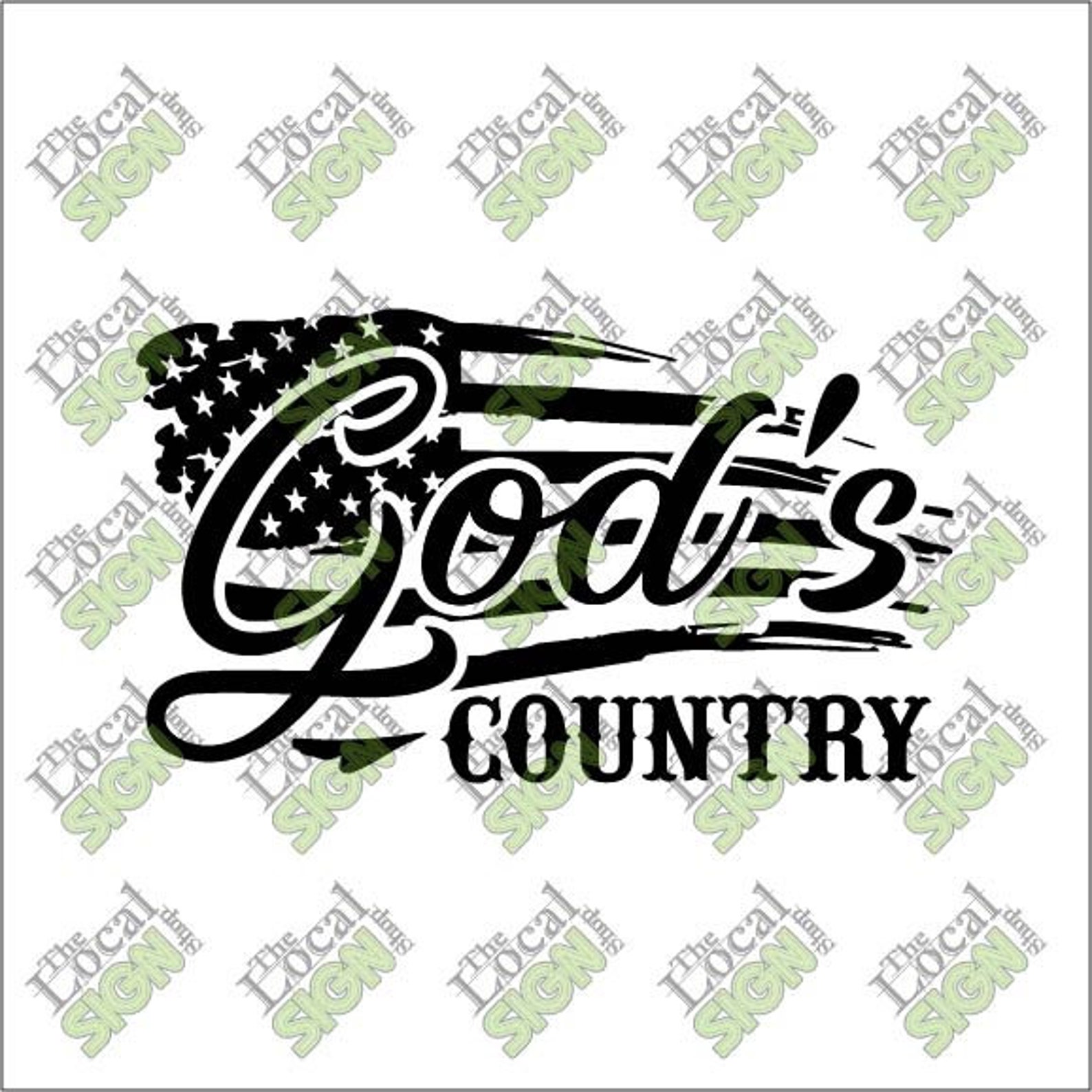 Vector - God's Country American Flag - Digital Download - Etsy