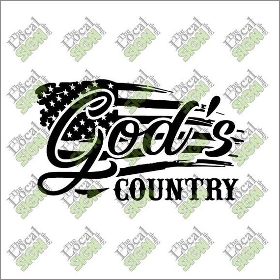 Vector God's Country American Flag Digital Download - Etsy