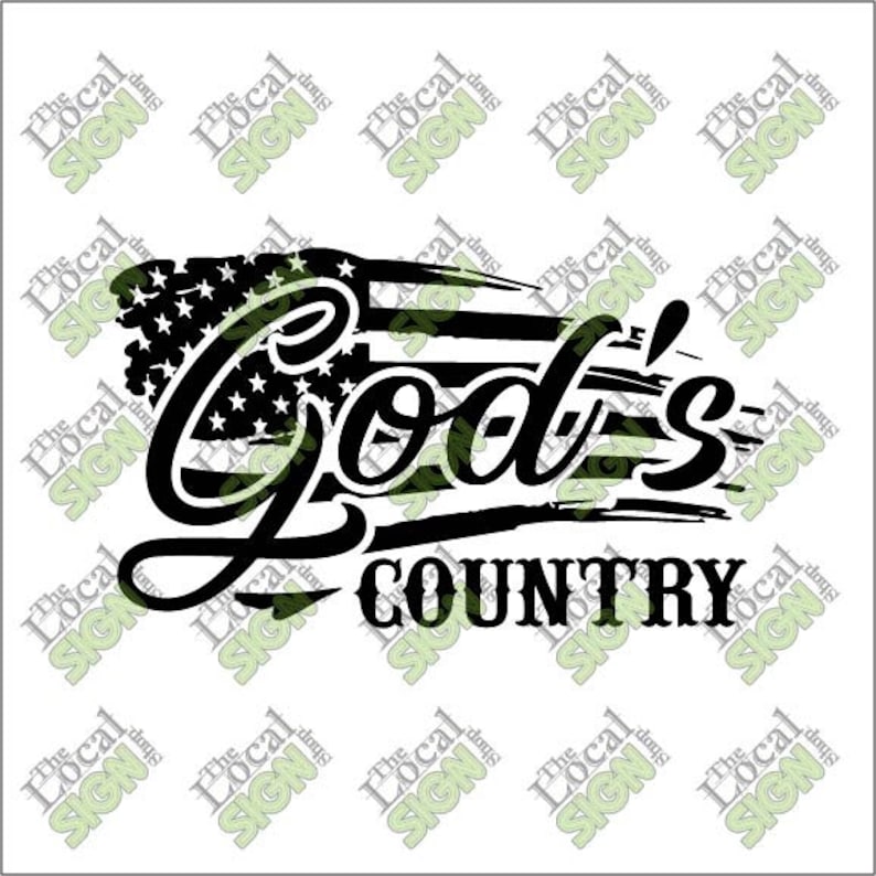 Vector - God's Country American Flag - Digital Download - Etsy