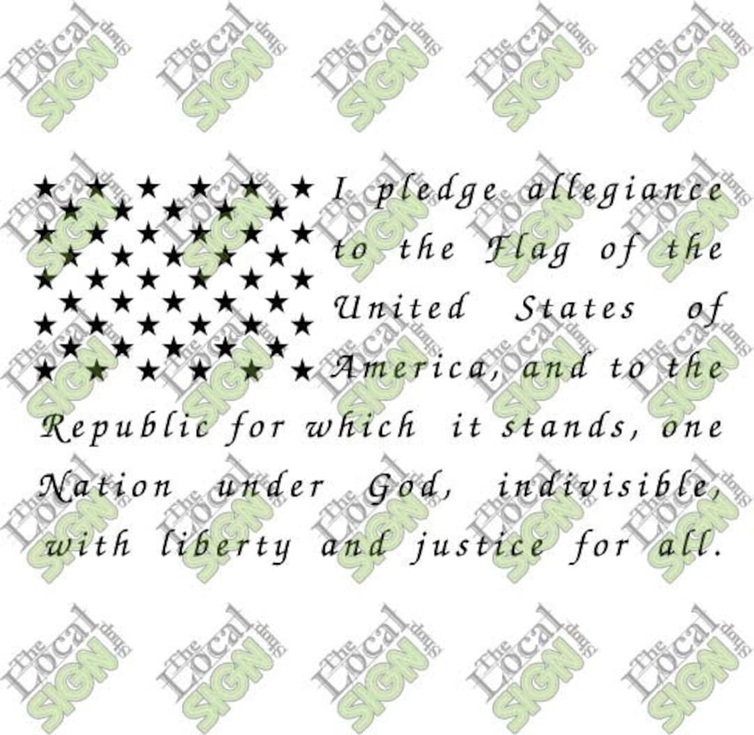 Vector - Pledge of Allegiance American Flag - Digital Download - Etsy