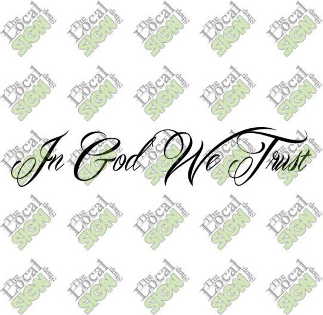 Vector - in God We Trust - Digital Download - Etsy