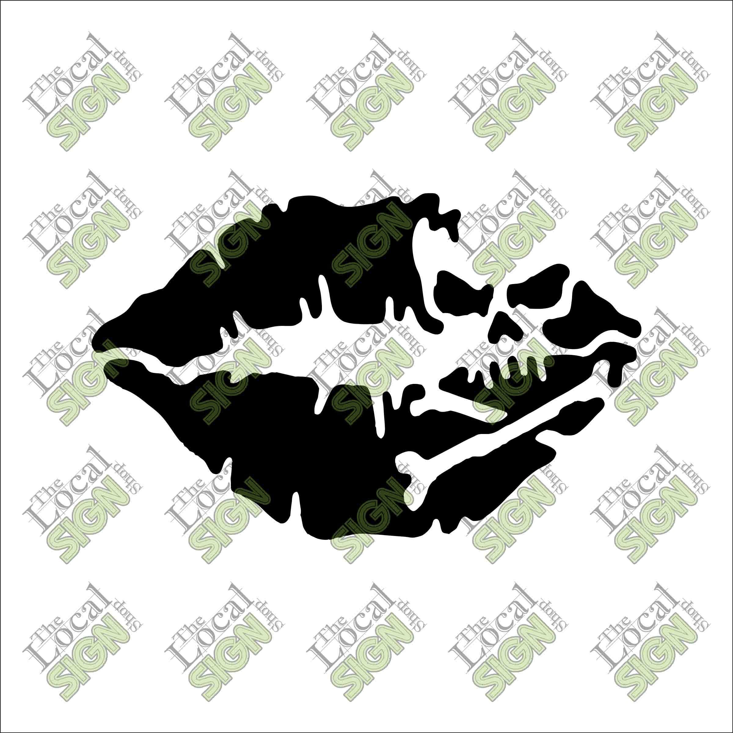 Vector - Skull and Crossbones Grunge Lips - Digital Download - Etsy