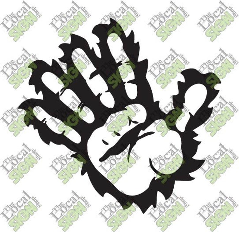 Vector - Bigfoot Handprint - Digital Download - Etsy