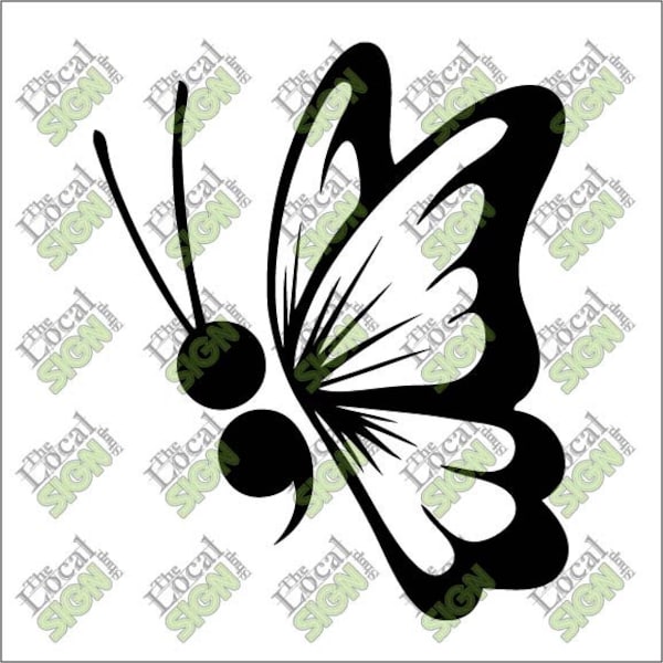 Semi Colon Butterfly Svg - Etsy