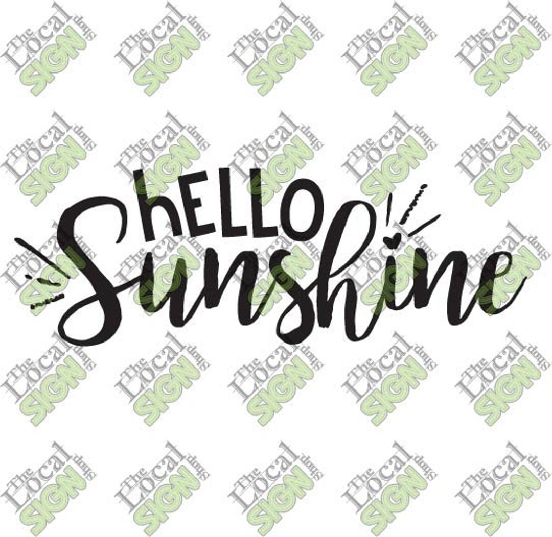 Vector - Hello Sunshine - Digital Download - Etsy