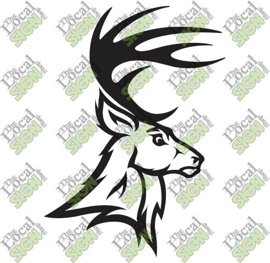 Vector - Deer Head- Digital Download - Etsy