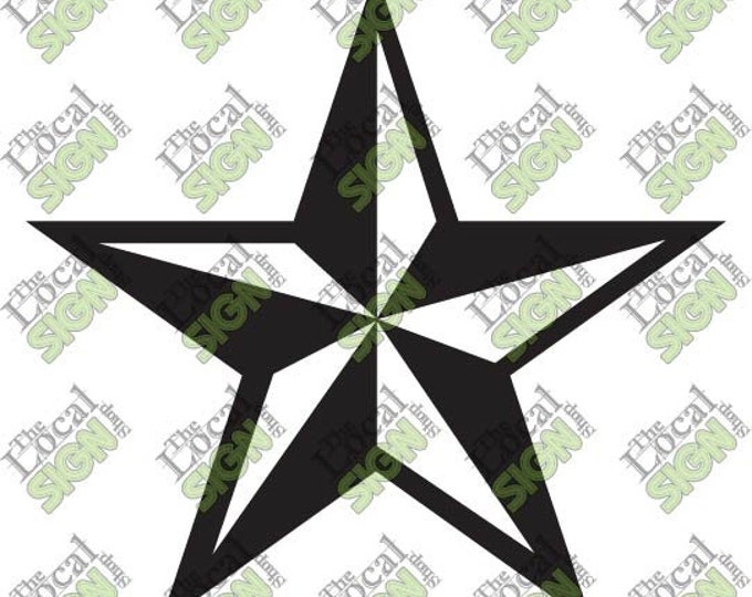 Nautical Star Svg Eps Dxf Cnc Plasmas Laser Cricut Silhouette Cuttable ...