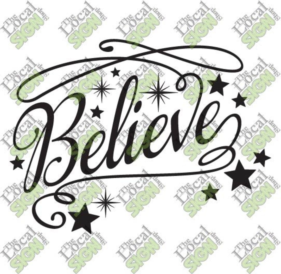 Vector - Believe - Digital Download - Etsy