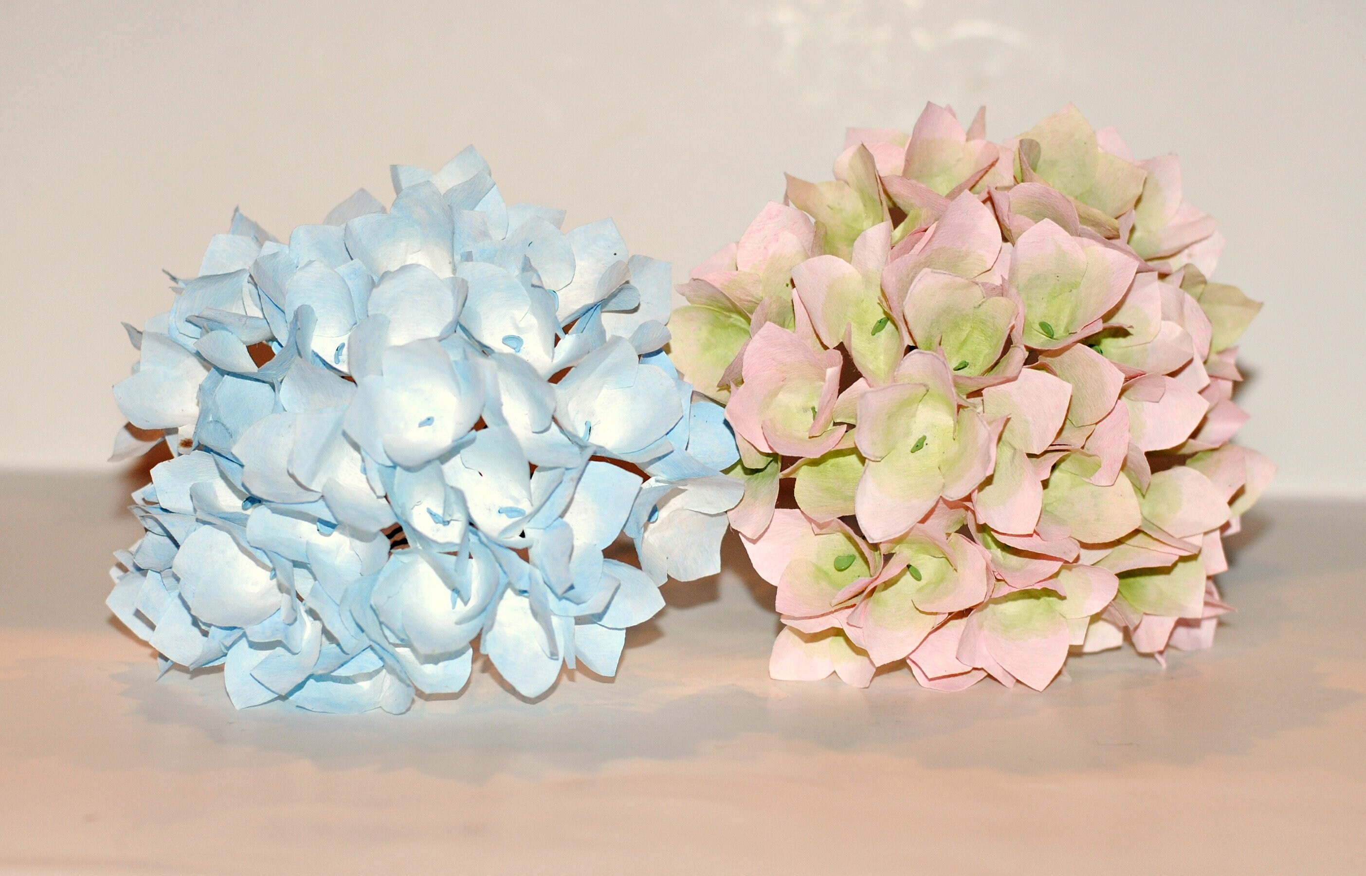 Paper Hydrangea Blue Hydrangeas Handmade Single Stem - Etsy