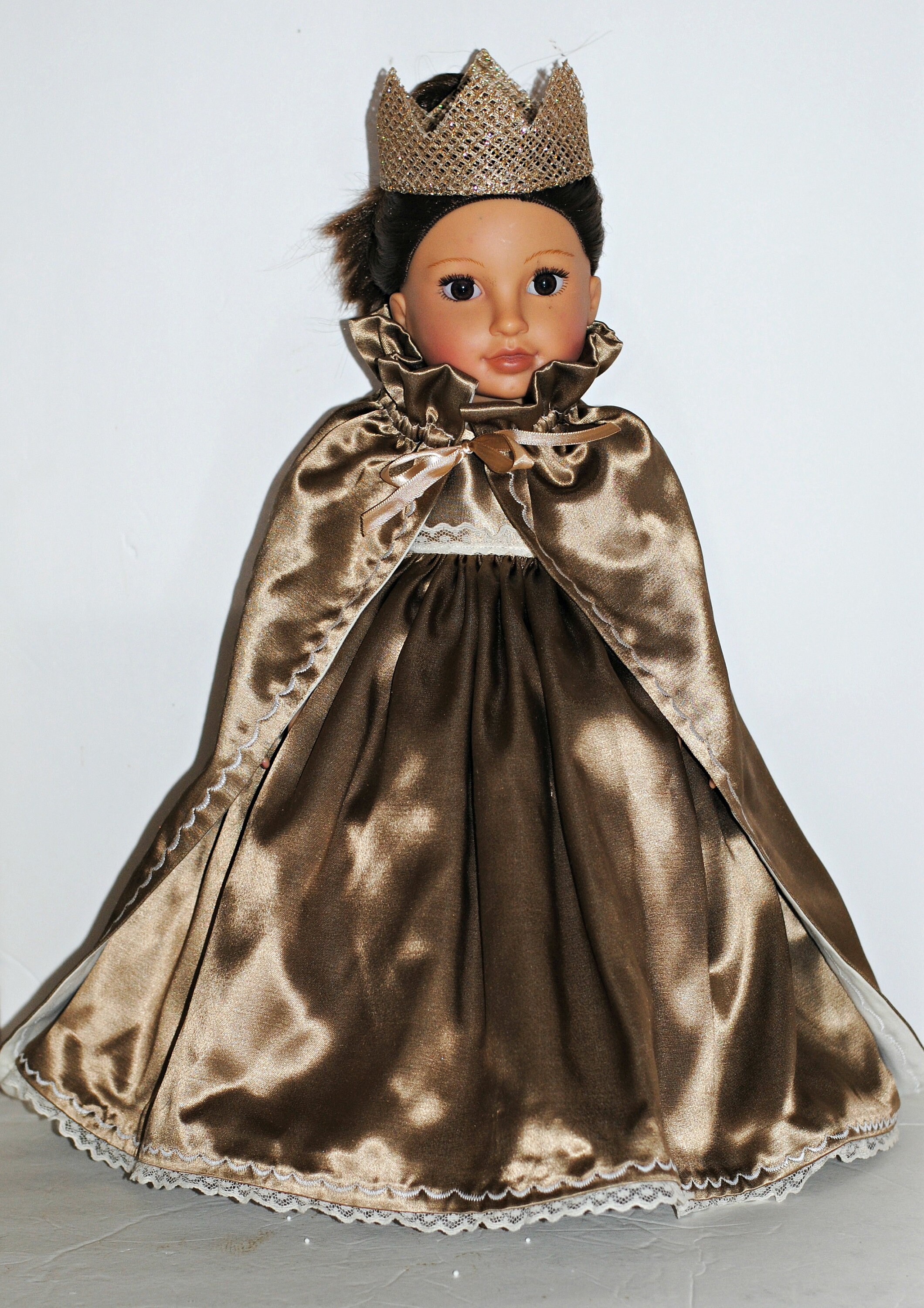 Princess Doll Gown OOAK Heavy Satin Gown With Full Skirt - Etsy