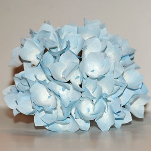 Paper Hydrangea, Blue Hydrangeas, Handmade Single Stem Hydrangea ...