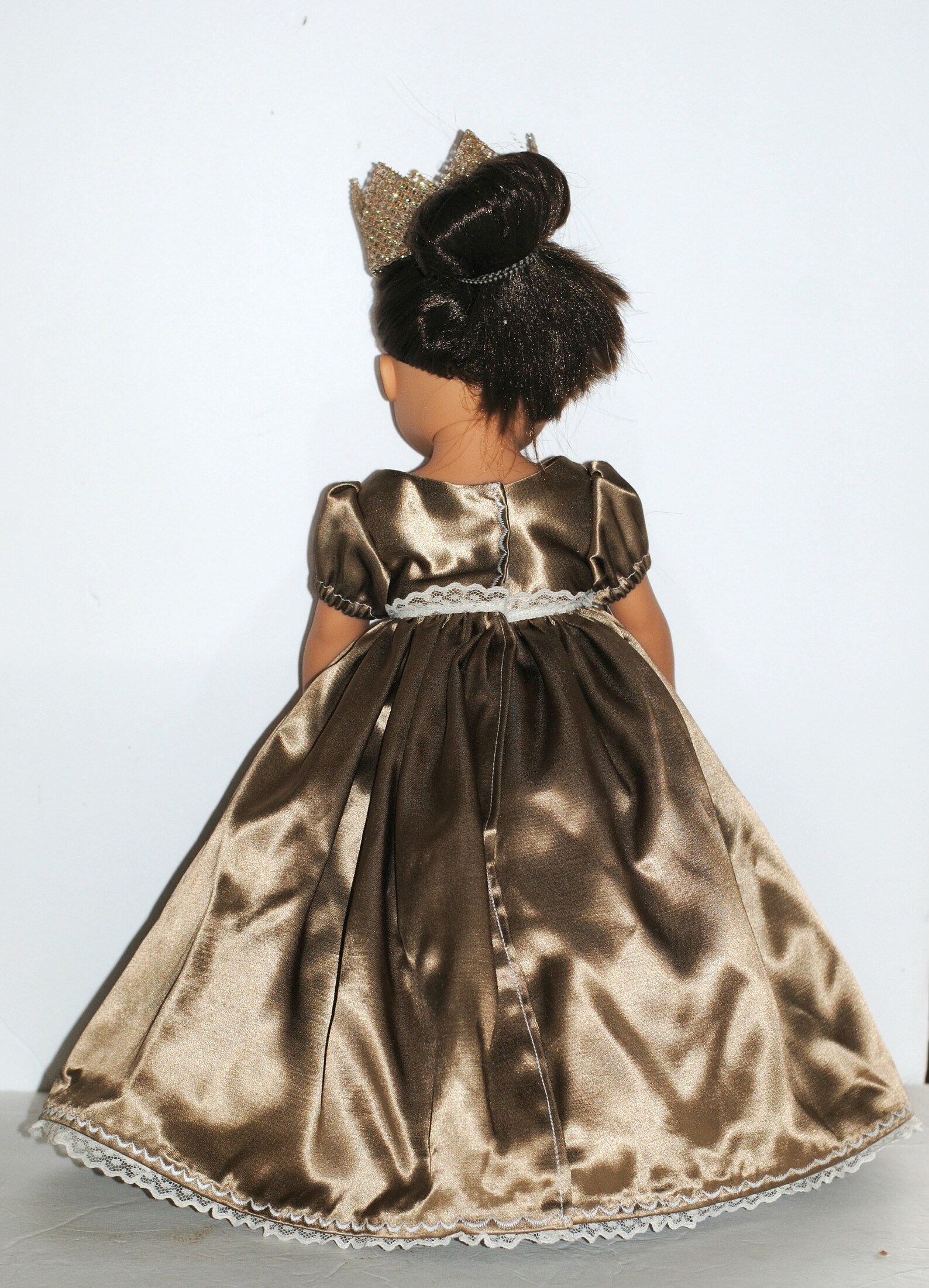 Princess Doll Gown OOAK Heavy Satin Gown With Full Skirt - Etsy