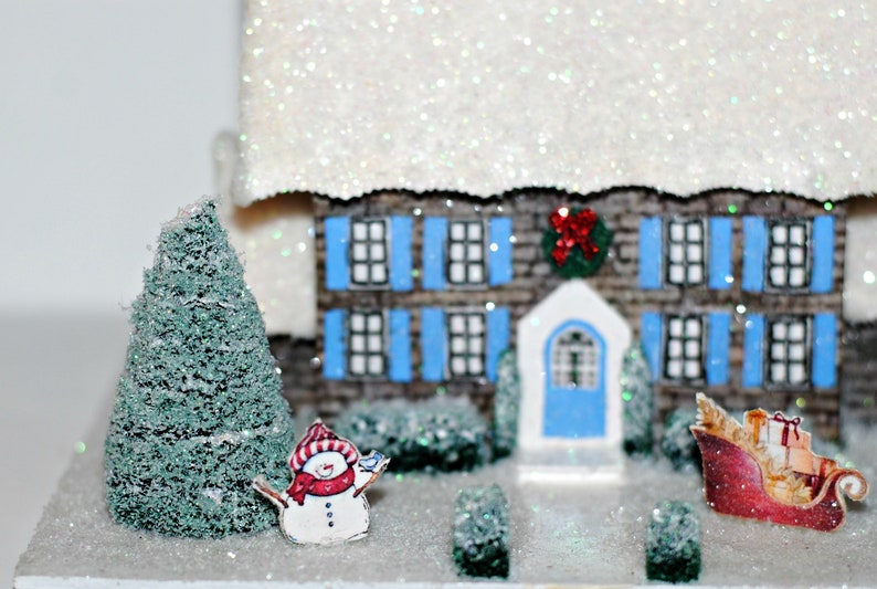 Handmade Glitter House Sparkly Decorated Christmas House - Etsy