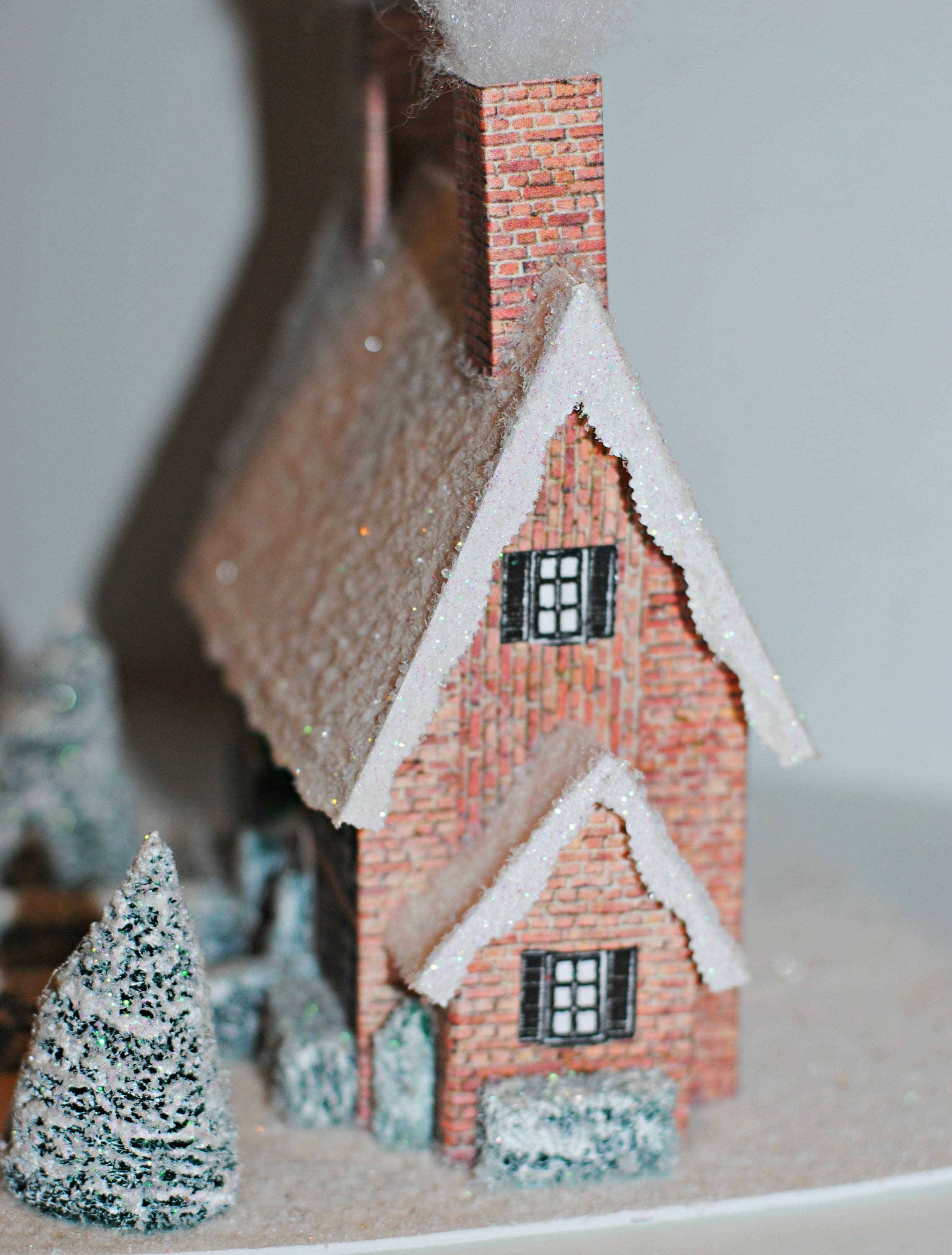 Handmade Glitter House Decorated Christmas House Sparkly - Etsy