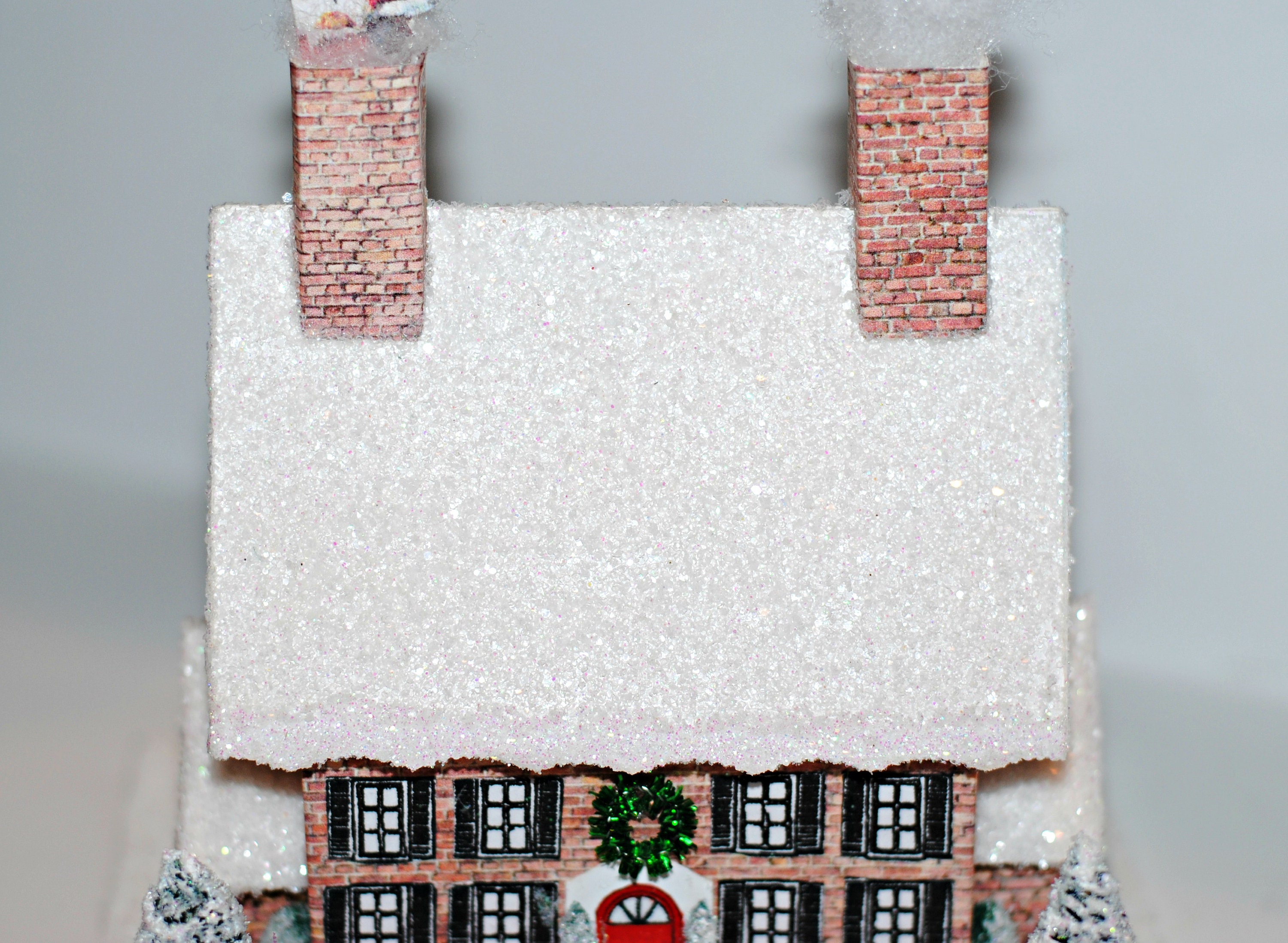 Handmade Glitter House Decorated Christmas House Sparkly - Etsy