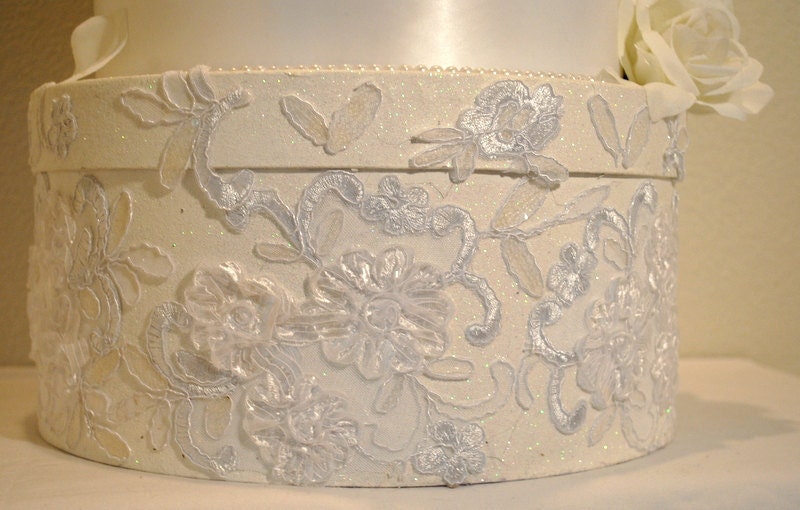 WEDDING BOX Lace and Satin Wedding Card Box wedding Cake - Etsy