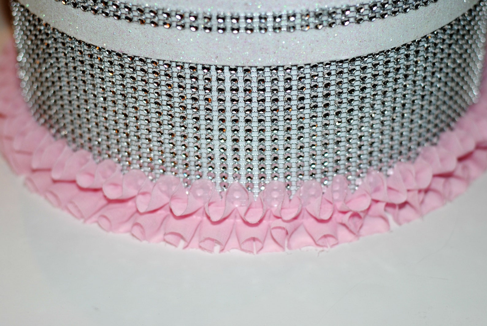 Pink and Silver bling Gift Box Pink Handmade Rose - Etsy