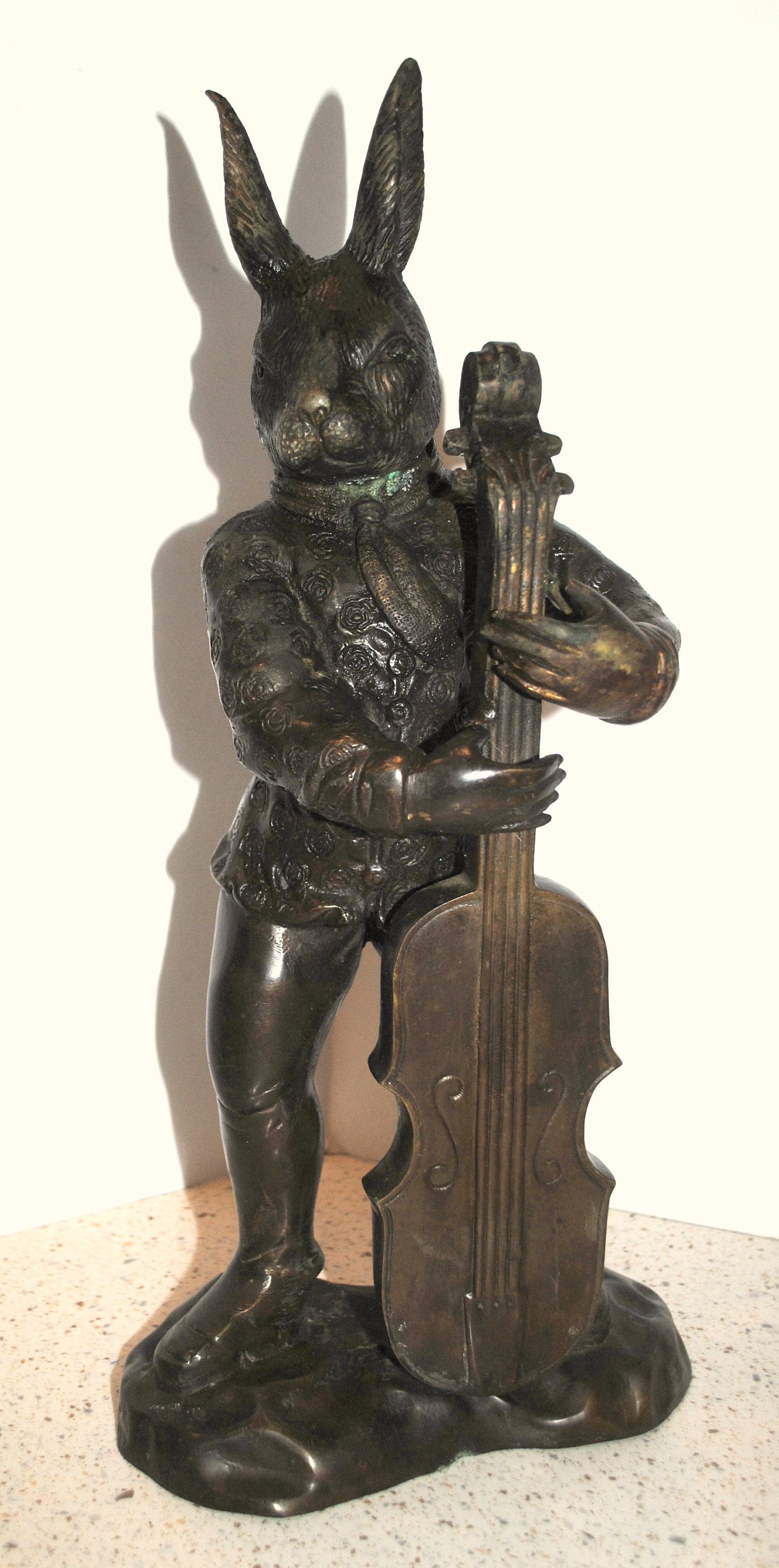 Bronze Rabbit Playing Cello Rare Bronze Rabbit Sculpture | Etsy