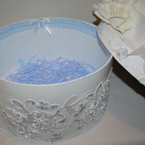 WEDDING BOX, Lace and Satin Wedding Card Box, “wedding Cake” Reception ...