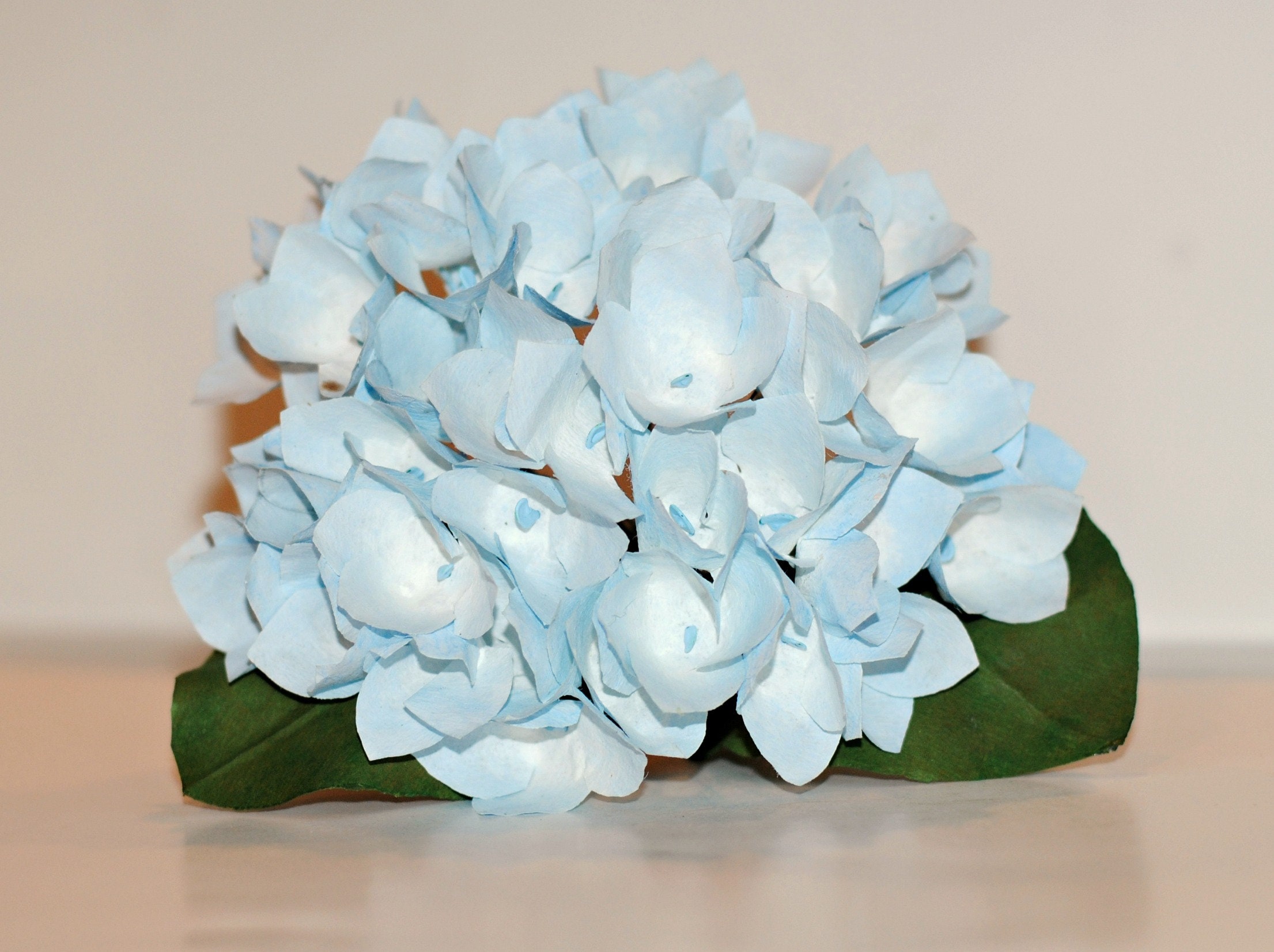 Paper Hydrangea Blue Hydrangeas Handmade Single Stem - Etsy
