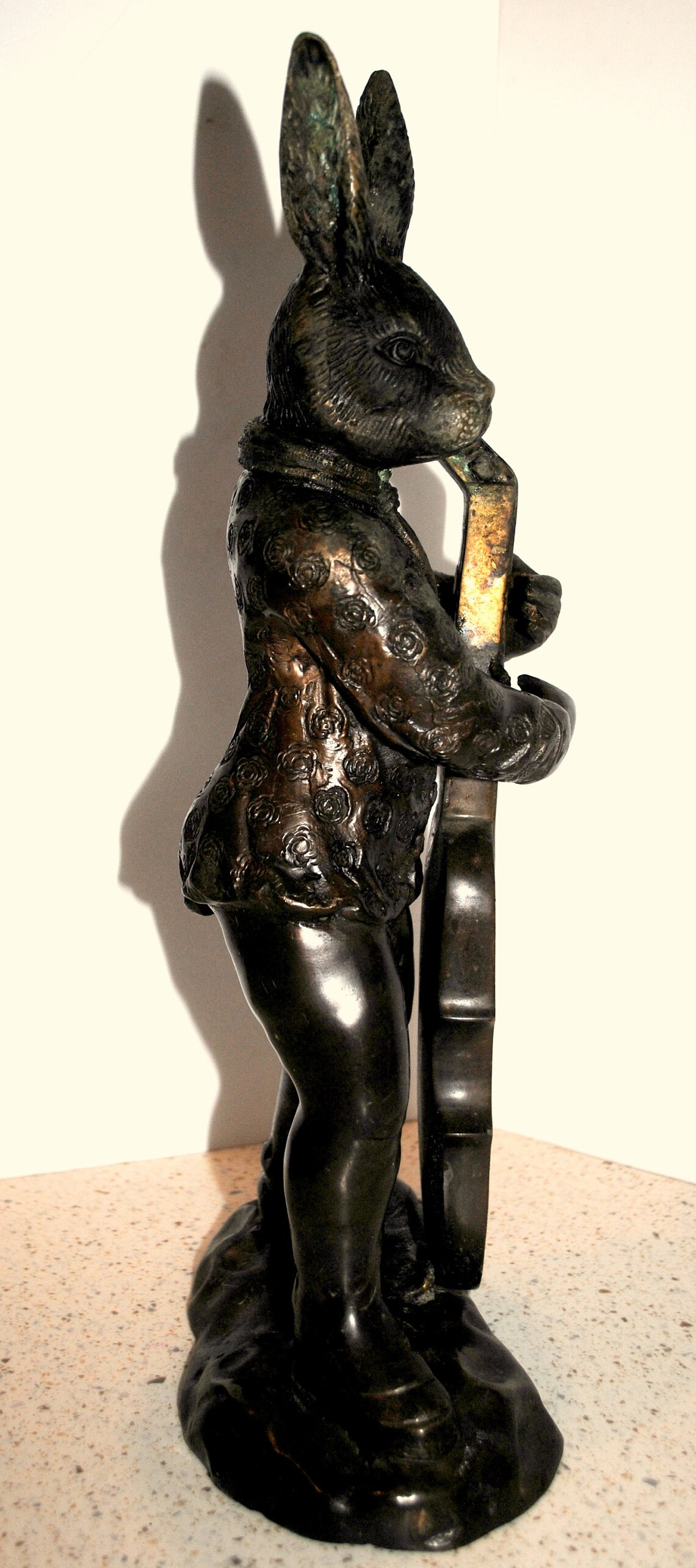 Bronze Rabbit Playing Cello Rare Bronze Rabbit Sculpture | Etsy