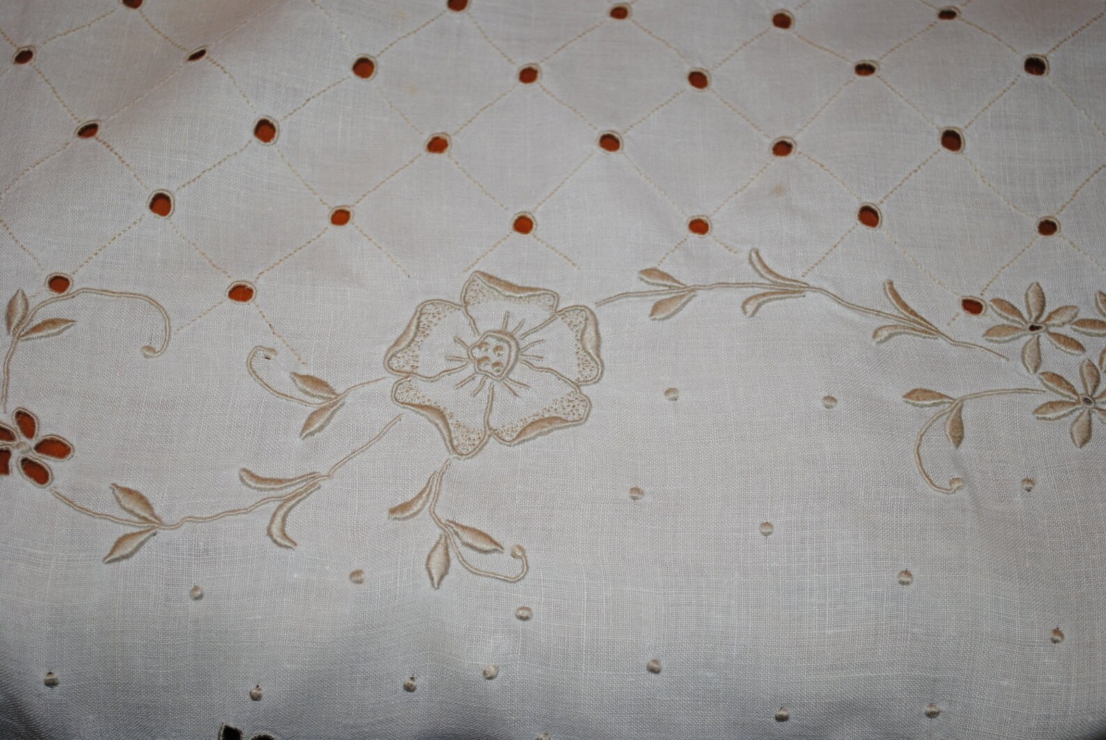 MADEIRA Tablecloth Cut Work Linen Tablecloth 1920's Hand | Etsy