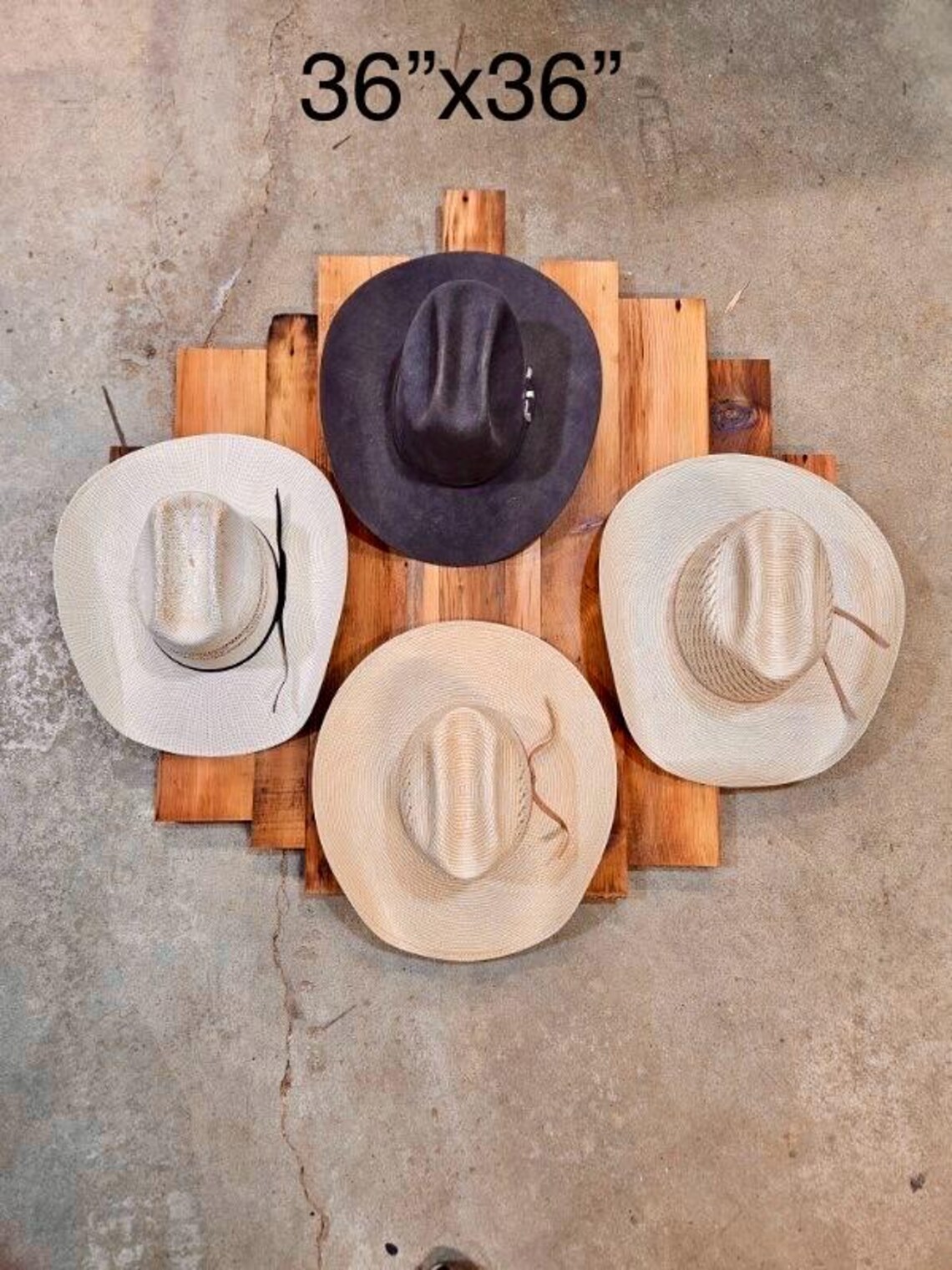 Rustic Barn Wood Hat/cowboy Hat Rack - Etsy
