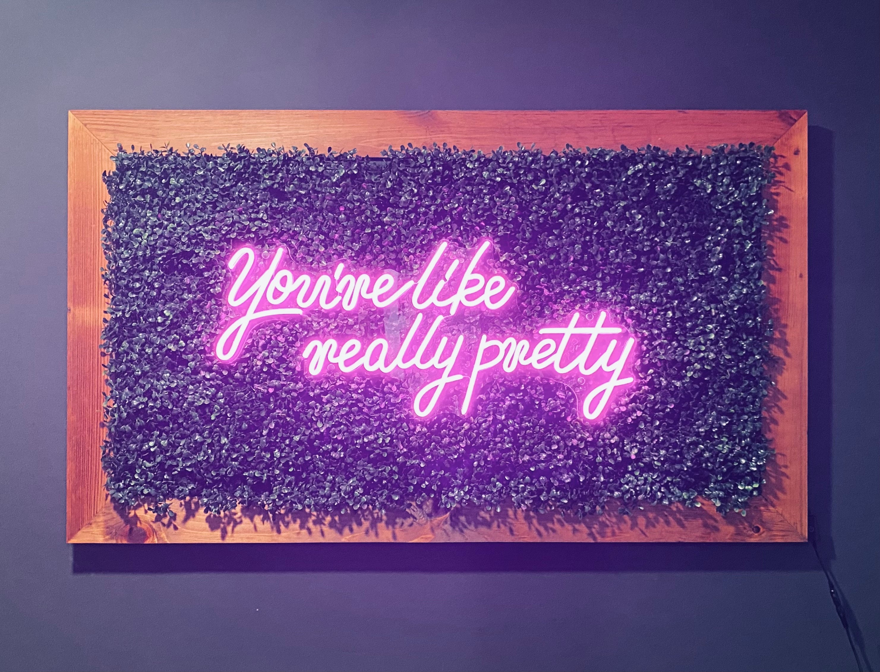 Neon Sign With Artificial Green Grass - Etsy