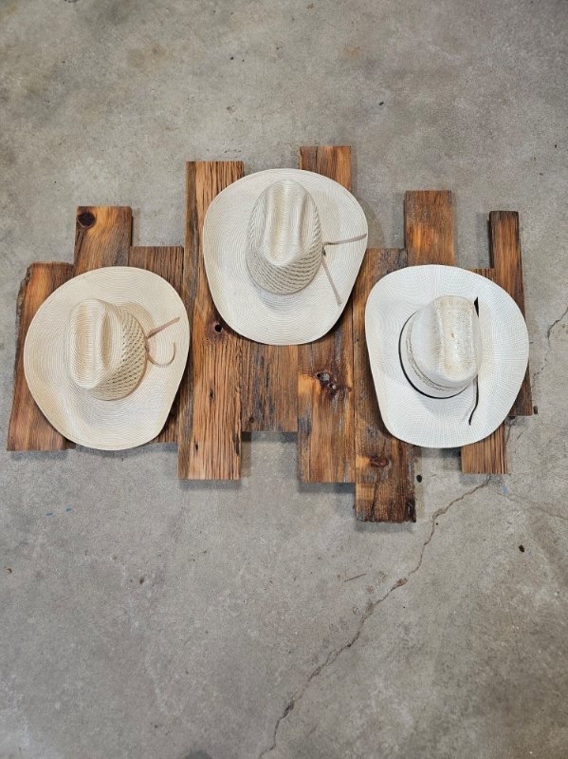 Rustic Barn Wood Hat/cowboy Hat Rack - Etsy