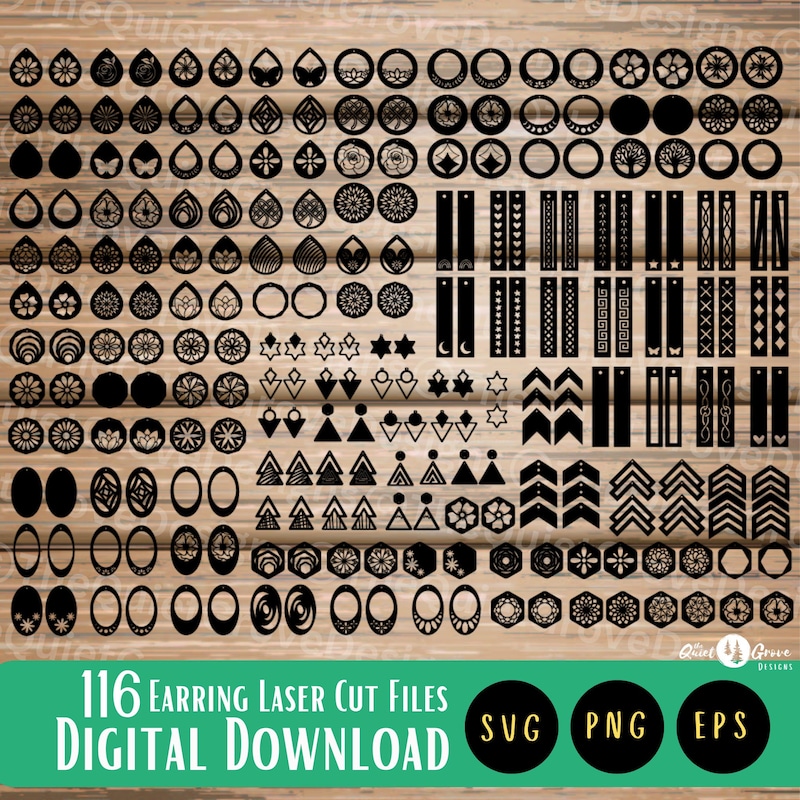 Laser Cut Earring - Etsy