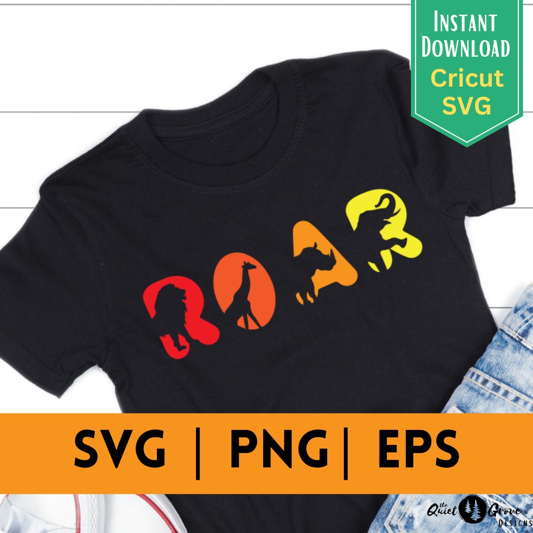 Safari Animal ROAR SVG PNG Digital Download, Cricut Cutfile, Silhouette ...