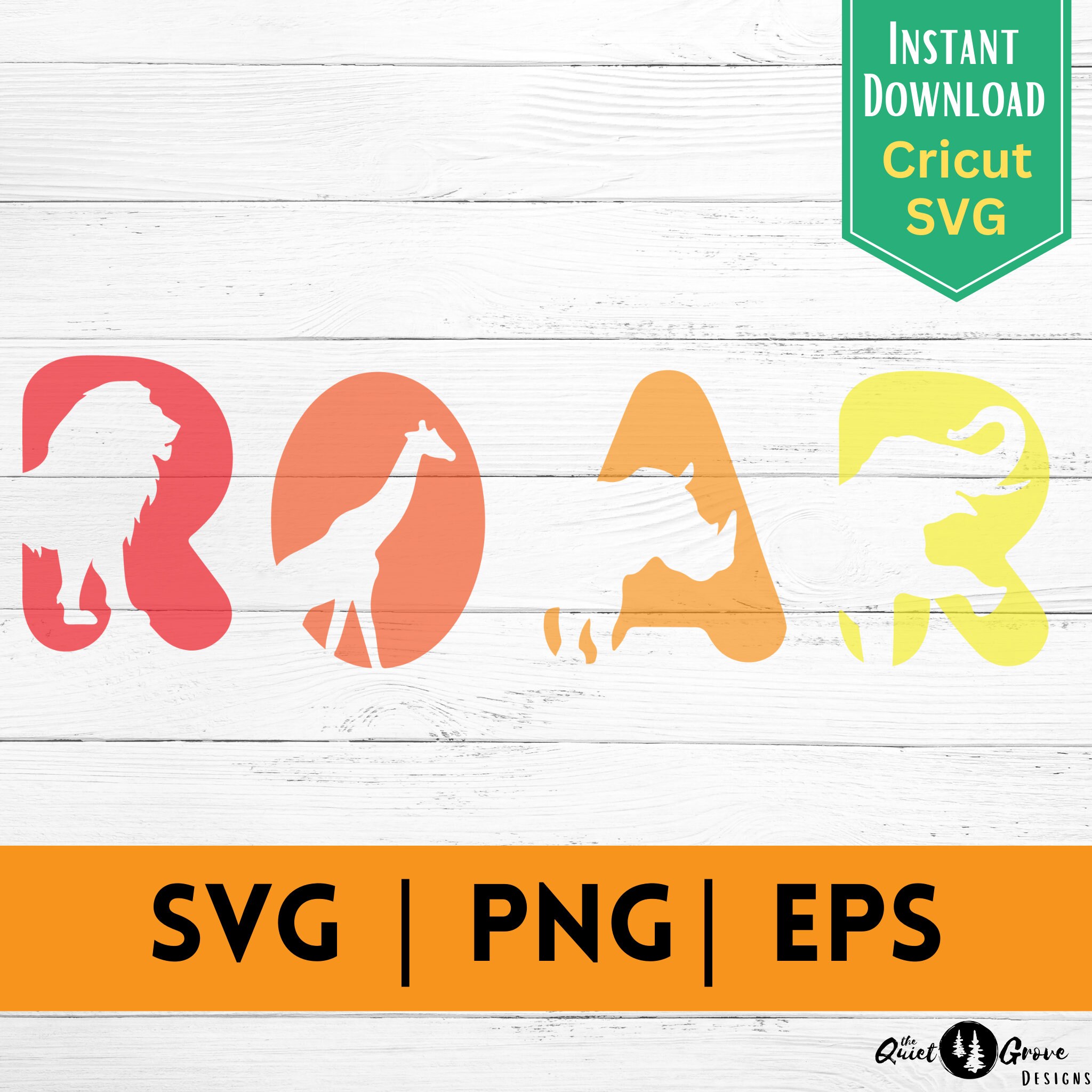 Safari Animal ROAR SVG PNG Digital Download, Cricut Cutfile, Silhouette ...