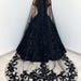 Black Gothic Sheer Basque Waist Corset Tulle Wedding Dress ...