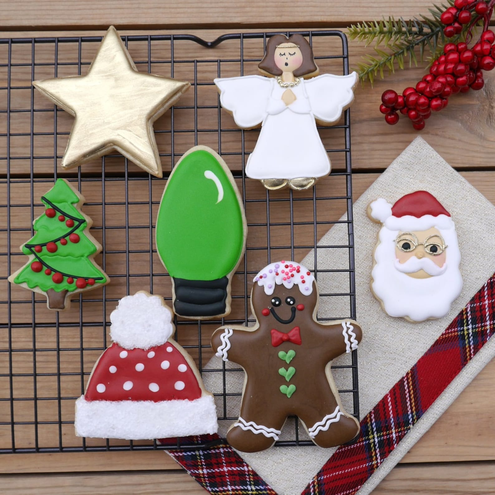 Christmas Cookie Cutter Set 12 Piece Stainless Steel USA | Etsy