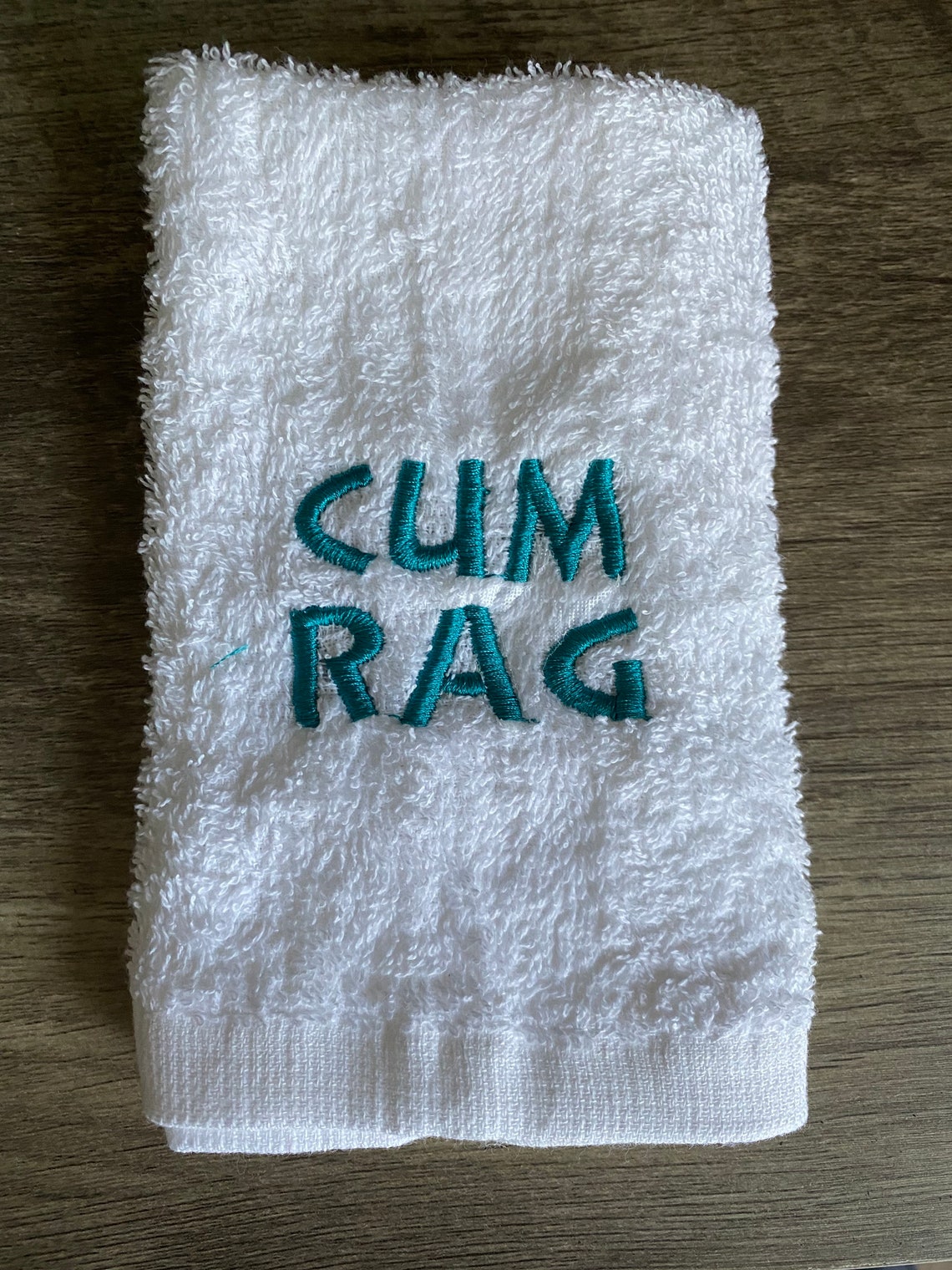 Embroidered Cum Rag Washcloth Etsy