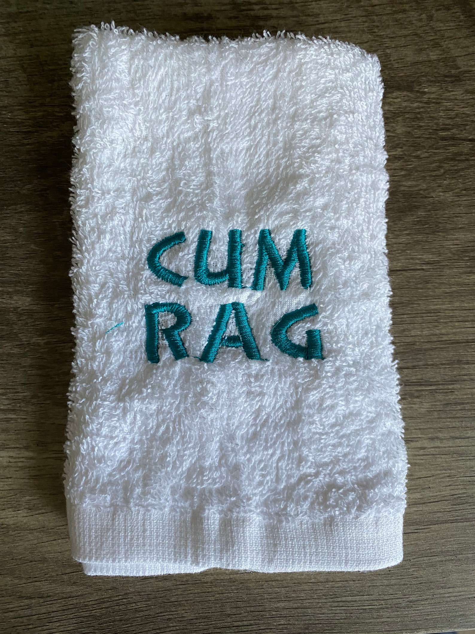 Embroidered CUM RAG Washcloth | Etsy