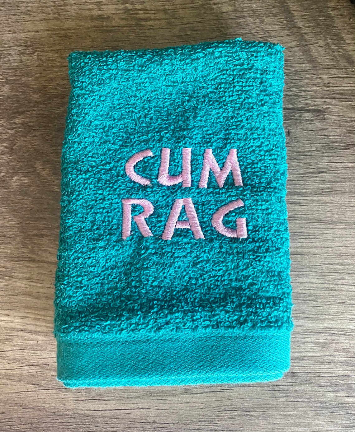 Embroidered CUM RAG Washcloth | Etsy