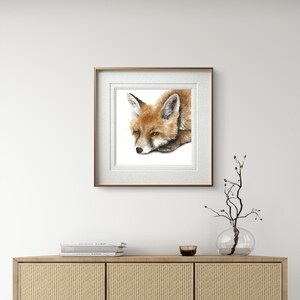 FOX Signed Print of a Watercolour Painting of a Red Fox by Jan Taylor ...
