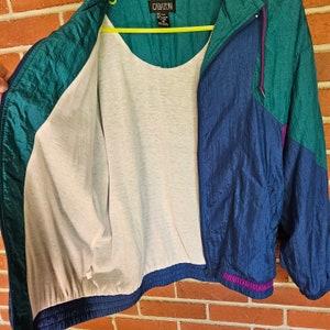 90's Windsuit Track Jacket Geometric Tealpurple M - Etsy