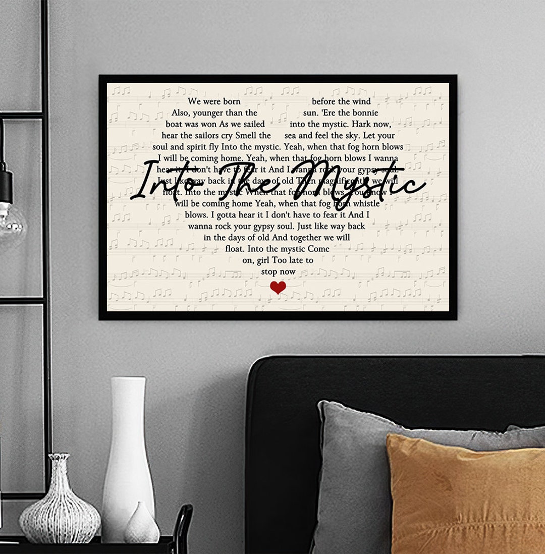Van Morrison Into the Mystic Lyrics Poster Into the Mystic - Etsy