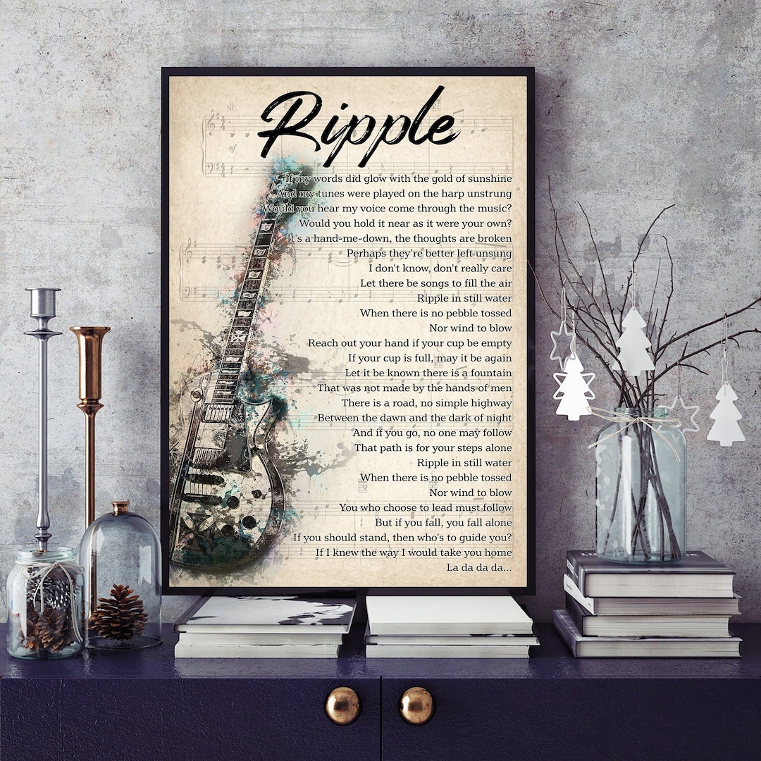 Grateful Dead Ripple Lyrics Poster Grateful Dead American - Etsy