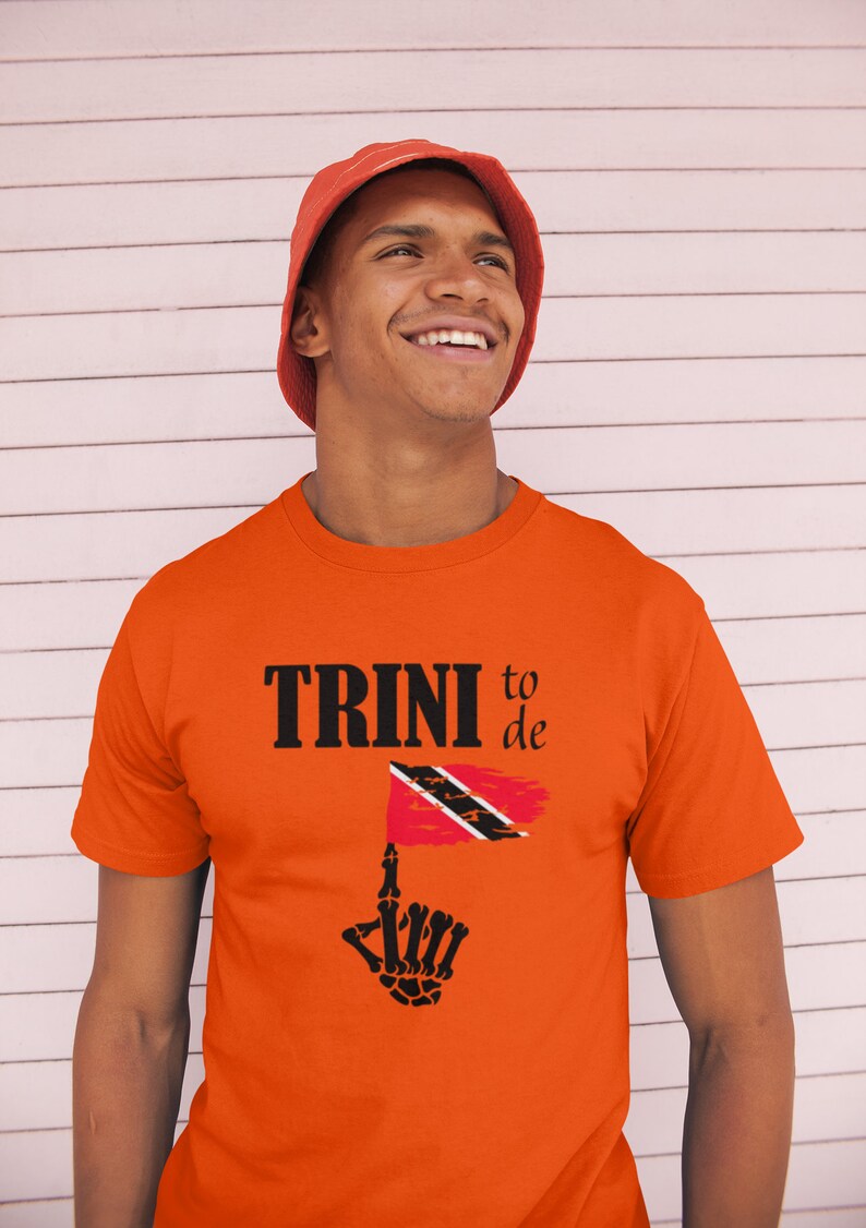 Trini to D Bone Trinidadian Halloween Shirt for Trinidad and Tobago Men ...