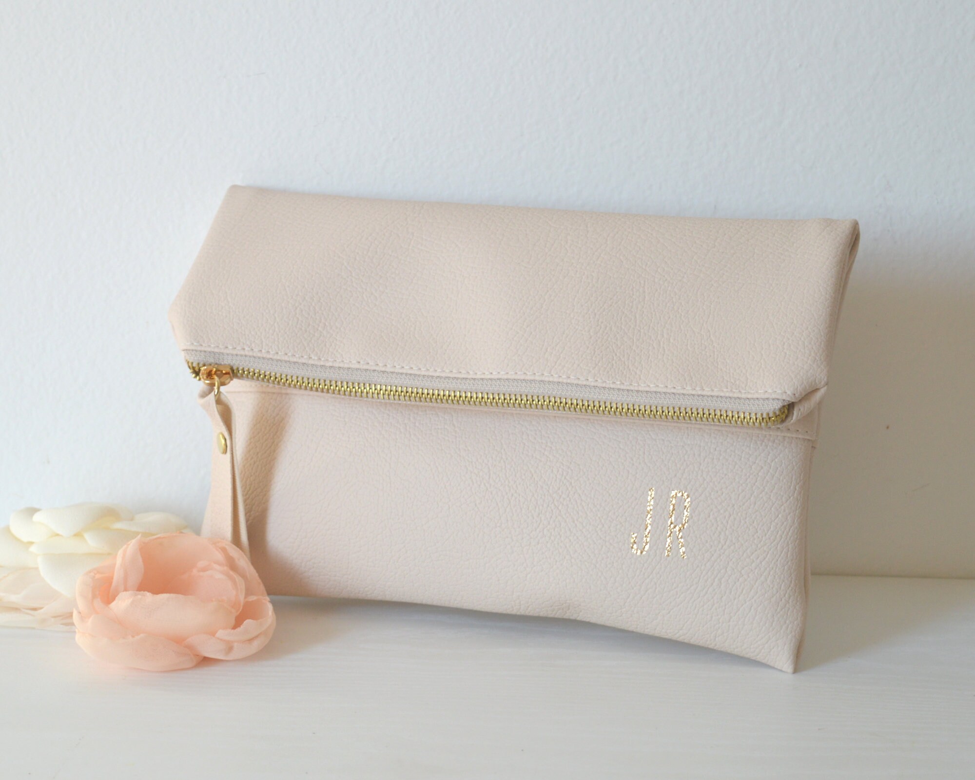 Set of 6 Personalized Foldover Clutches With Custom Message ...